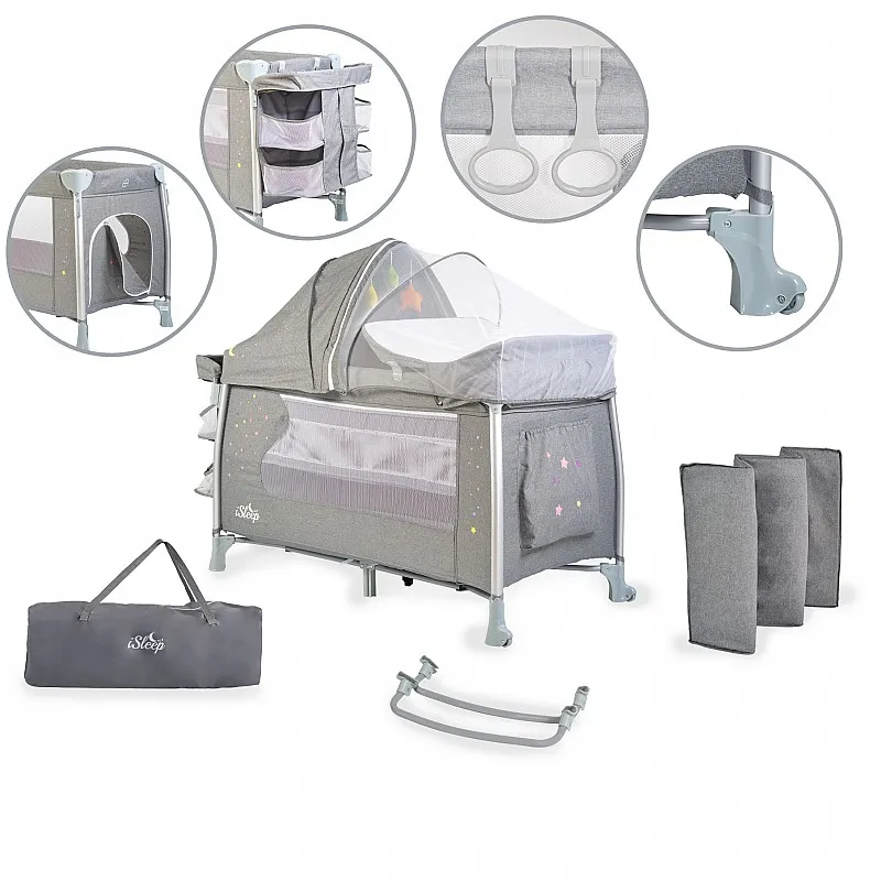 Cangaroo Детска кошара ISleep сив - 107347