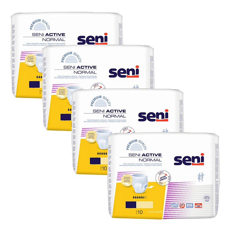 Дишащи абсорбиращи гащи за възрастни Seni Active Normal L 4х10бр ...