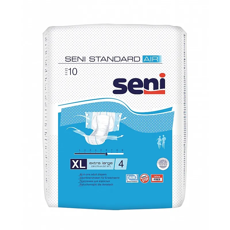 Памперси за възрастни Seni Standart Air XL 10бр. ( талия 130-170см )